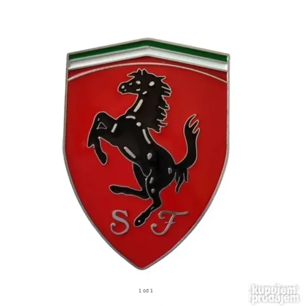 Znak Ferrari veliki CRVENI - KupujemProdajem