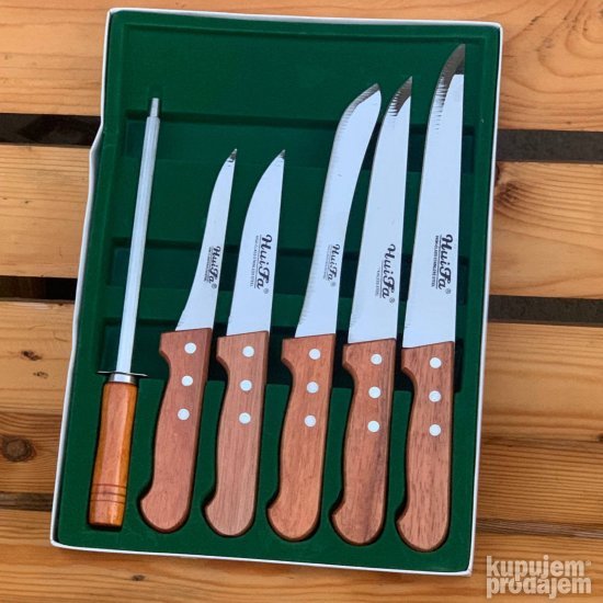 Set nozeva i ostrac 5 nozeva sa ostracem - KupujemProdajem