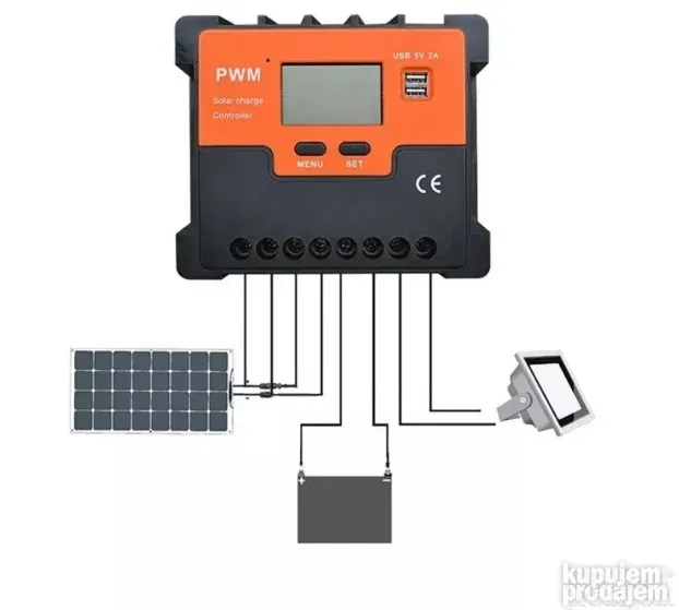 Solarni Regulator Kontroler 12V/24V 20A - KupujemProdajem