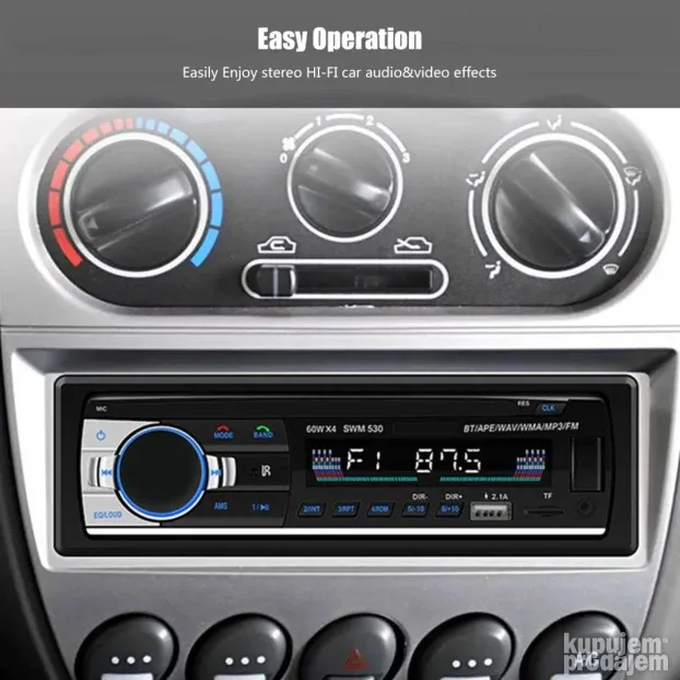 Radio za kola mp3, usb, aux Blutut EURO dzek 2 usb 4x60w Nov ...