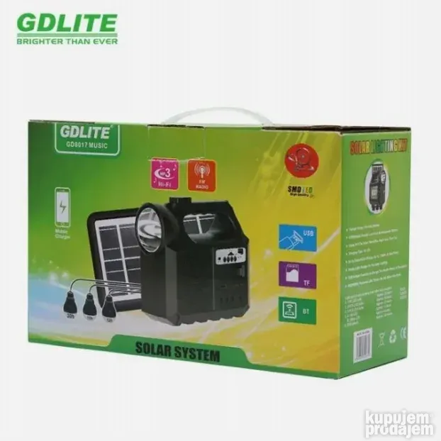 Solarni sistem GDLITE 8017 - 3 sijalice + Radio - KupujemProdajem