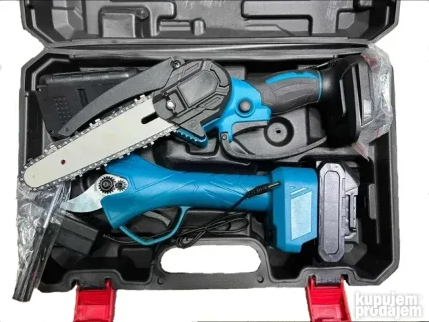 Aku testera + makaze za grane akumulatorska testera + klešta ...