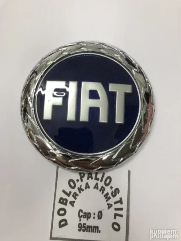 Znak FIAT PLAVI 95mm na lepljenje,Doblo,Palio,Stilo PZ030 - KupujemProdajem