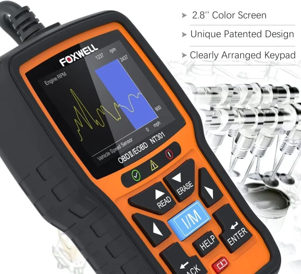 FOXWELL NT301 OBD2 Code Reader Enhanced OBD2 Scanner, Car Di ...