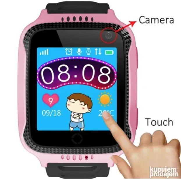 Smart Watch Deciji Pametni Sat GPS Lokator Q528 G900A ROZI ...