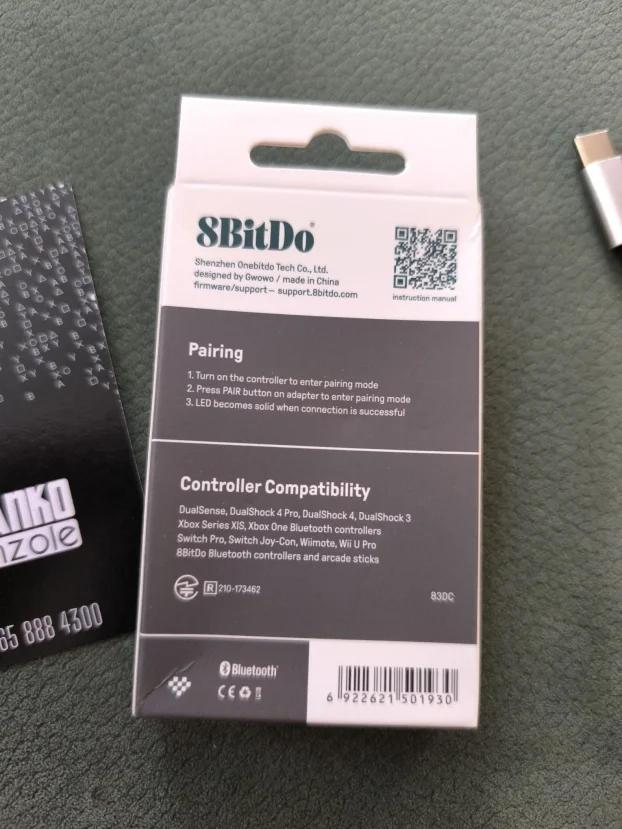 8BitDo V2 Adapter Bluetooth Nintendo Switch PC - Crni - KupujemProdajem