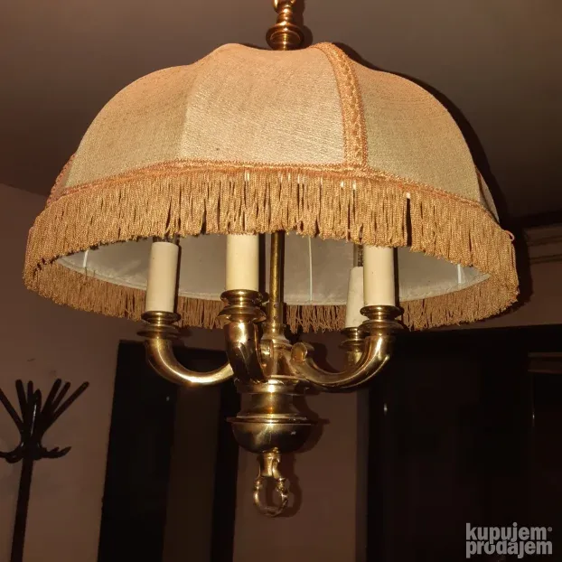 Kreig & Hemer Antikvarni Luksuzni Mesingani Luster - KupujemProdajem