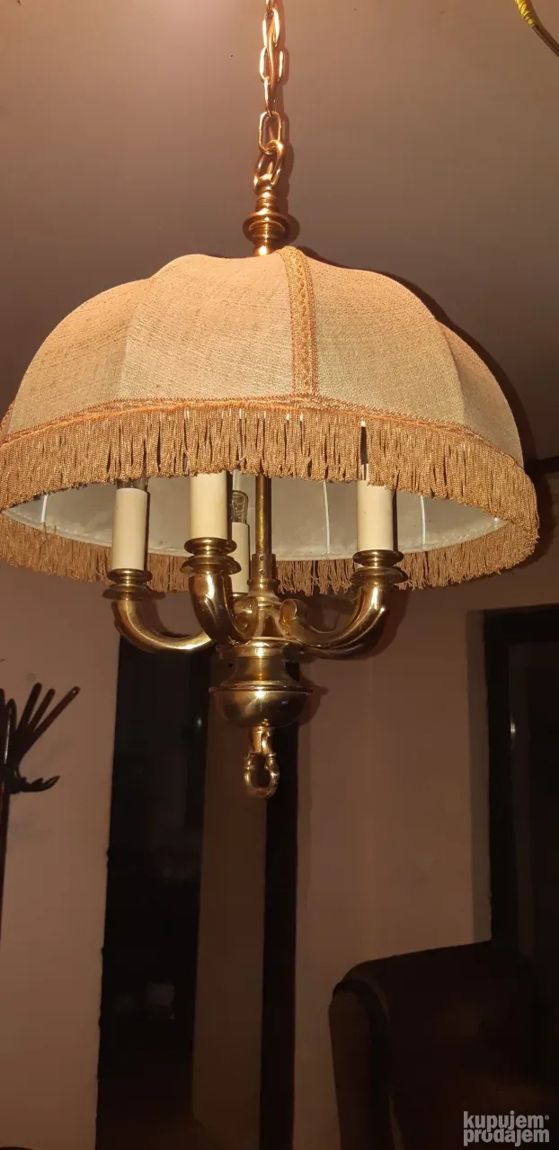 Kreig & Hemer Antikvarni Luksuzni Mesingani Luster - KupujemProdajem
