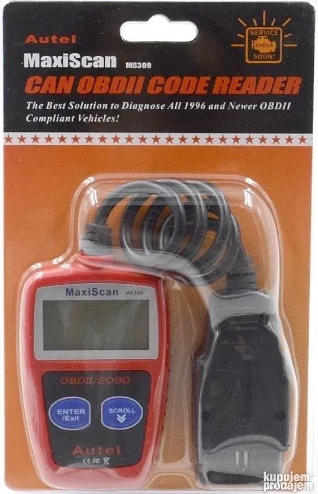 MaxiScan MS309 OBD2 skener dijagnostika kodni čitač grešaka ...
