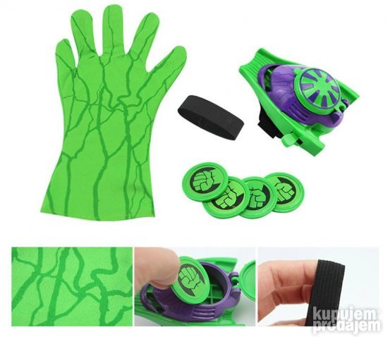 Igračka Rekvizit Rukavica Marvel Hulk Ispaljivač Žetona - KupujemProdajem
