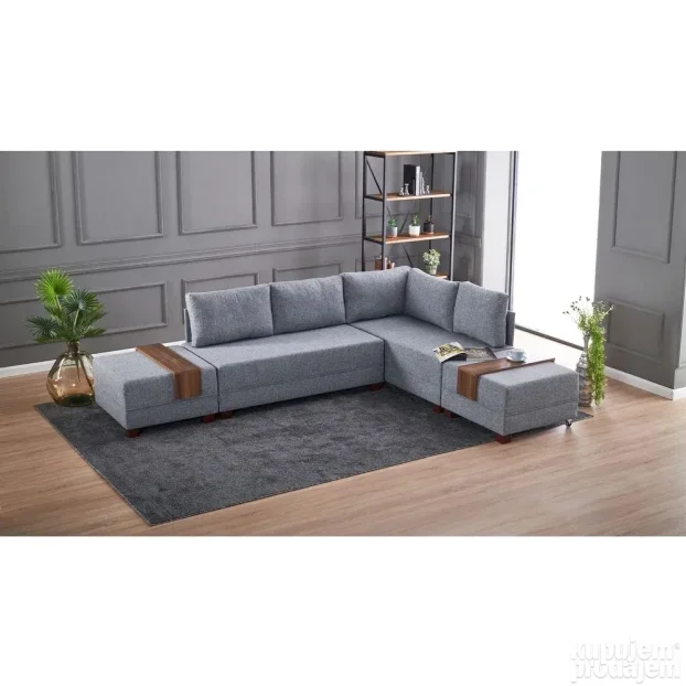 Atelier Del Sofa Fly Ugao Kauč na Razvlačenje Desno - Sivi U ...