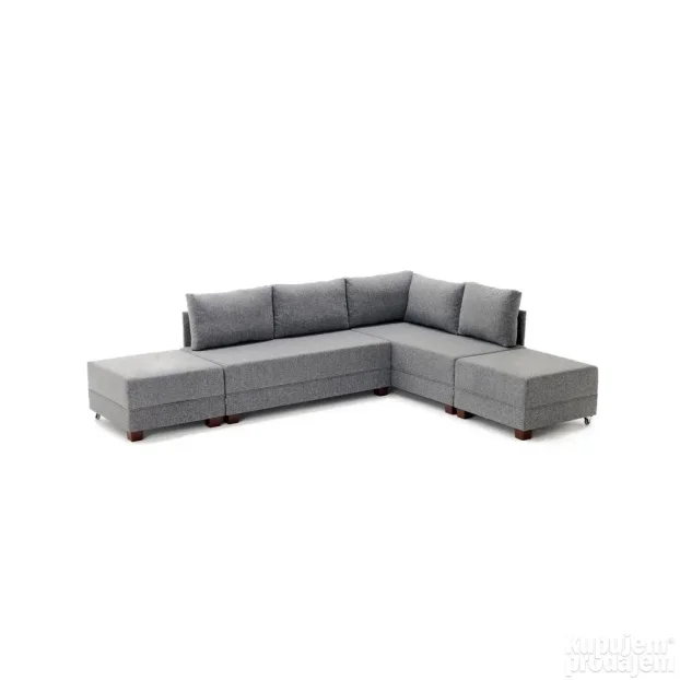 Atelier Del Sofa Fly Ugao Kauč na Razvlačenje Desno - Sivi U ...