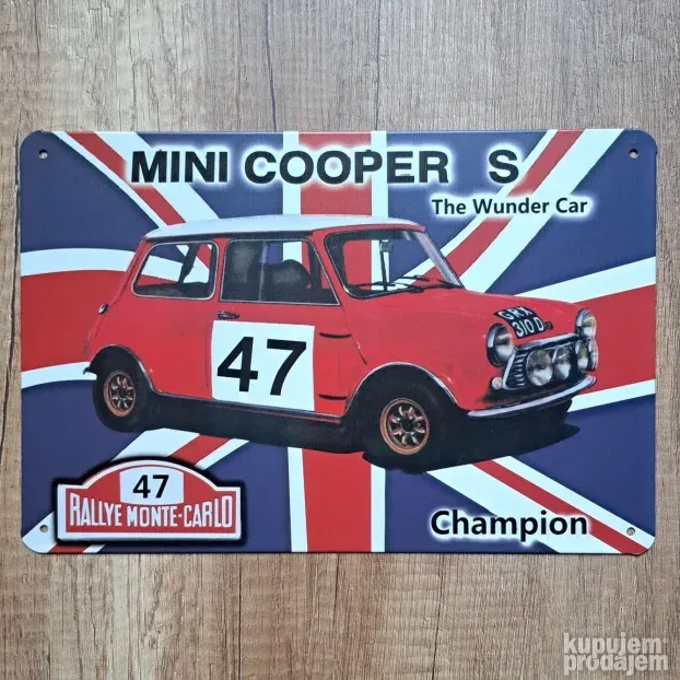 Metalna tabla Mini Cooper S - KupujemProdajem