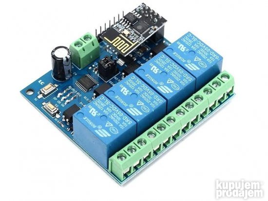 ESP8266 WiFi relejni modul 4 kanala 5V 10A - KupujemProdajem