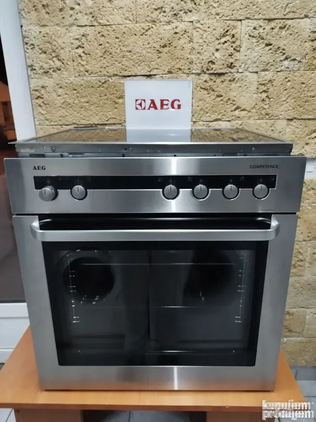 Ugradna zavisna ploča i rerna AEG E4000-1-M inox - KupujemProdajem