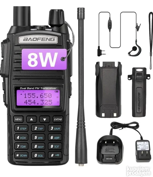 Baofeng UV82 uv 82 radio stanica Toki Voki Motorola 8w - KupujemProdajem