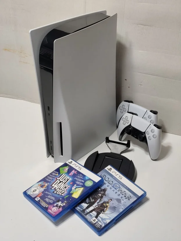 PS5 Fat+Postolje+2 Džoja+12 igre(Pes,God of War,Roblox,Sims ...