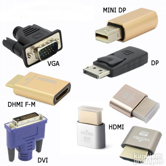 Kablovi,adapteri HDMI VGA DVI DP MDP LPT LAN USB-C 3.0 USBC ...