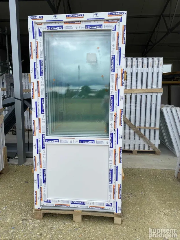 JK PVC KAROLAJ vrata (1/3 i 2/3 staklo) 98 x 200/208 - KupujemProdajem