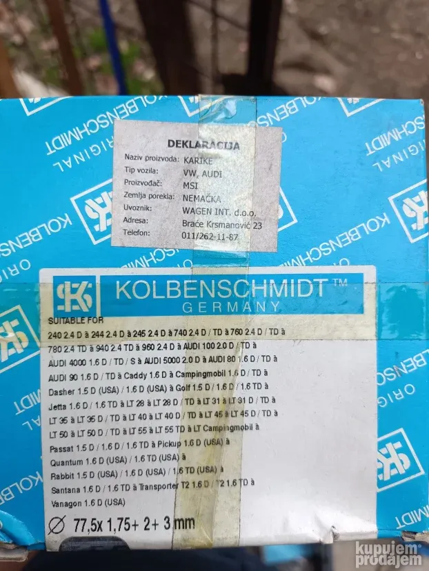 Karike Vw golf 2 passat audi 1.6 d 1.6 td 2.4 sed 2.4 td - KupujemProdajem