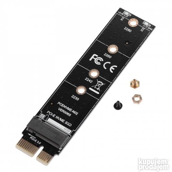 PCIE x1 M.2 NVME adapter/ kartica za M2 SSD M-key 1TB 2280 ...