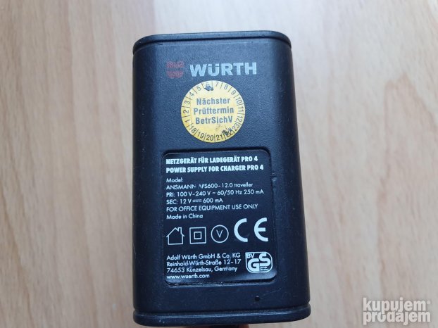 Wurth Napajanje/Adapter za punjac /PowerSupply for charger ...