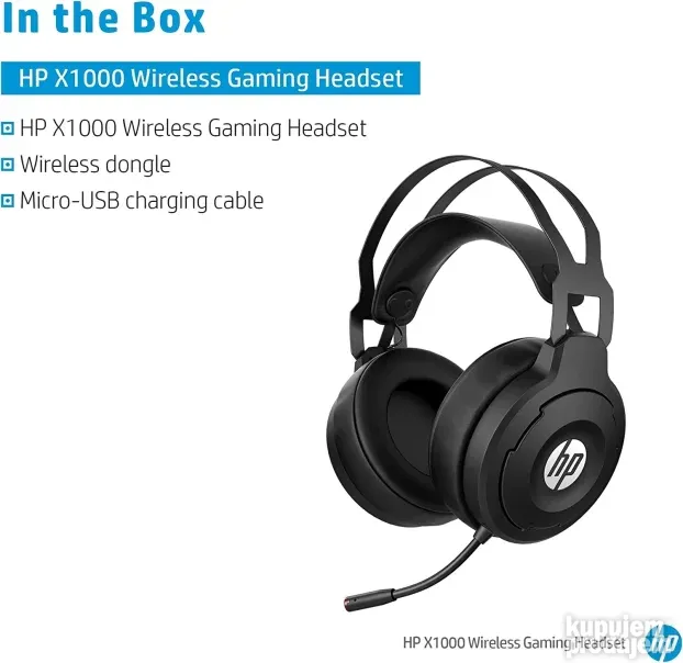 HP X1000 Wireless Gaming Headset/USB bezicne slusalice - KupujemProdajem