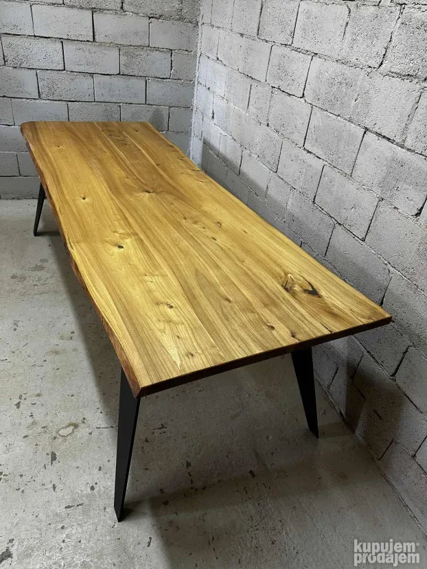 Masivni trpezarijski sto od bresta PND 44 - KupujemProdajem