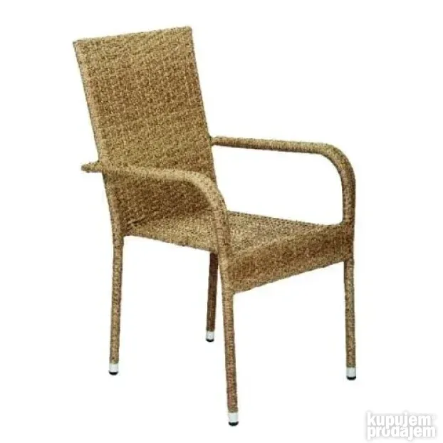 Stolica od ratana sa metalnom konstrukcijom braon - KupujemProdajem