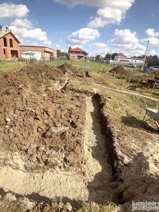 Kopanje temelja kaskada kanala svih širina - KupujemProdajem