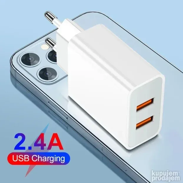 Punjač USB 5V 2A sa dva porta brzo punjenje adapter - KupujemProdajem
