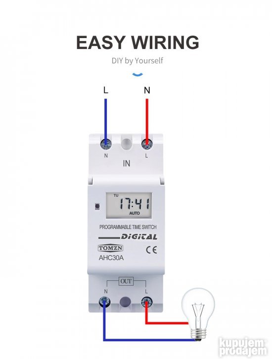 Relay timer - nedeljni tajmer prekidac 220V 30A - KupujemProdajem