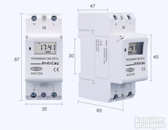 Relay timer - nedeljni tajmer prekidac 220V 30A - KupujemProdajem