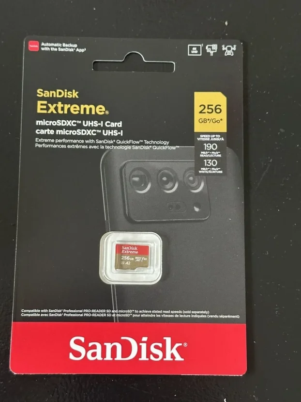 SanDisk Extreme 256 GB Micro SD Card 190 mb/s - KupujemProdajem