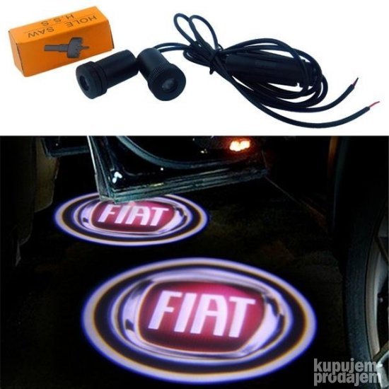 LED LOGO projektori FIAT u vratima / WELCOME light - KupujemProdajem