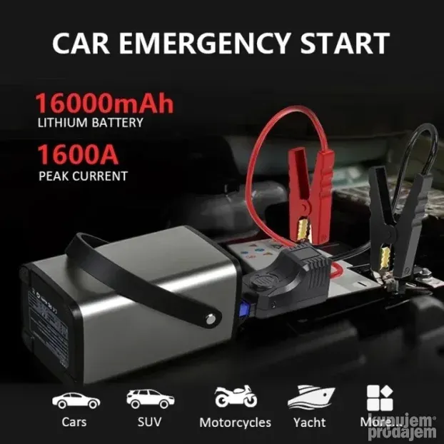 Auto starter - Jump Starter 12v, za benzinske i dizel moteor ...