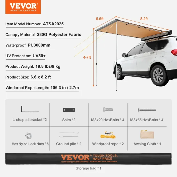 Tenda za vozila 2,01 x 2,5 m, zaštita od sunca, - KupujemProdajem