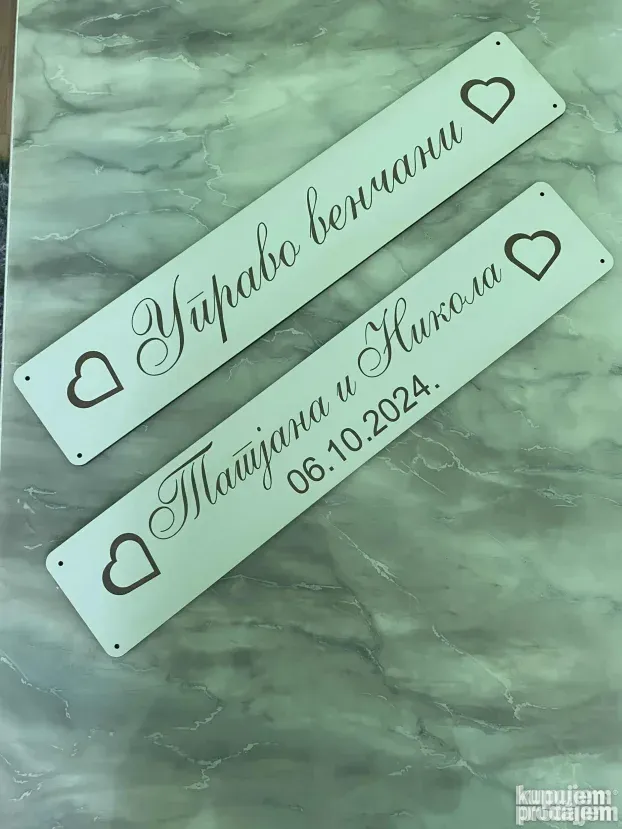 Tablice za venčanje, tablice za mladenački auto - KupujemProdajem