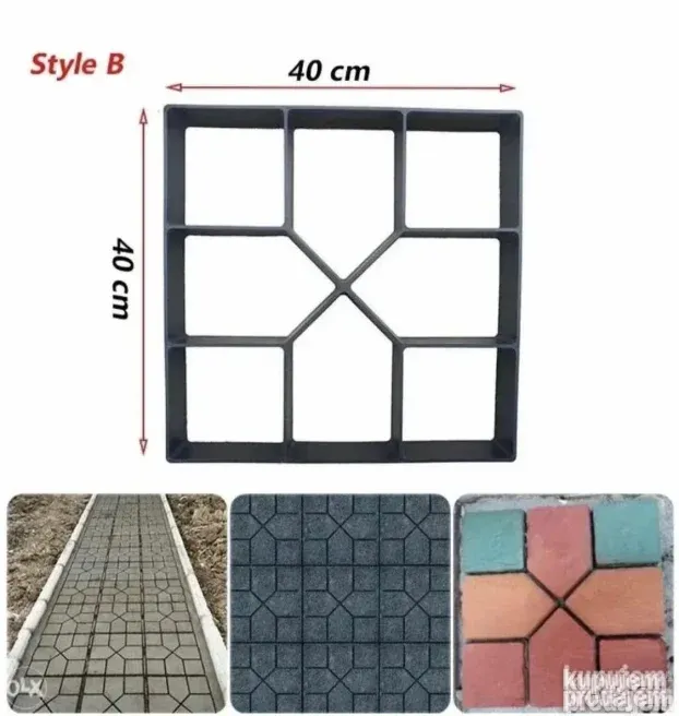 kalup za beton 40x40cm kockasti NOVO - KupujemProdajem
