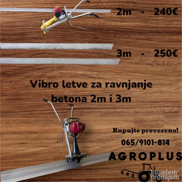 Vibro letve 2m i 3m za beton AKCIJA - KupujemProdajem