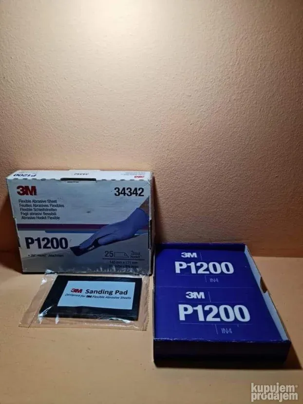 3M HOOKIT FLEXIBLE ABRASIVE sheet 34342 P-1200 - KupujemProdajem