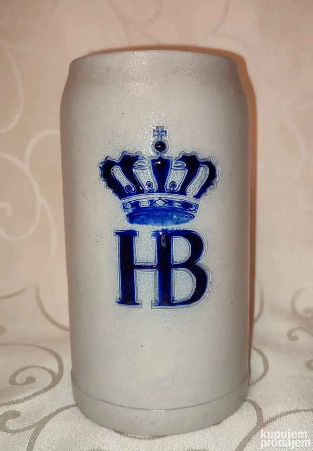 HB Hofbrauhaus german beer keramička krigla VINTAGE 1 L - KupujemProdajem