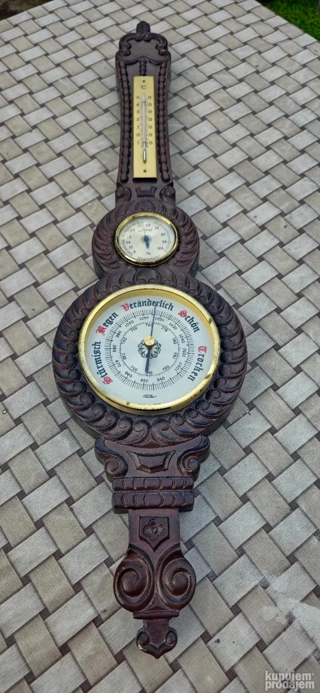 FISCHER - nemački zidni barometar, termometar i hygrometar ...