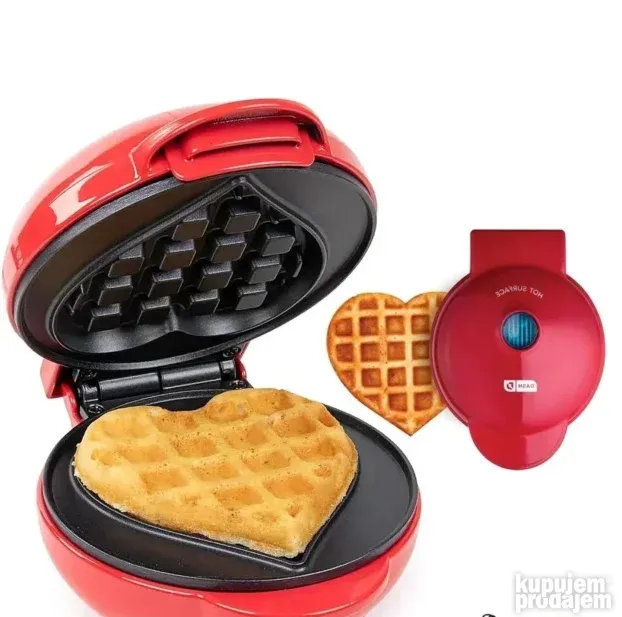 Toster Aparat za galete i vafle sa nelepljivom podlogom srce ...