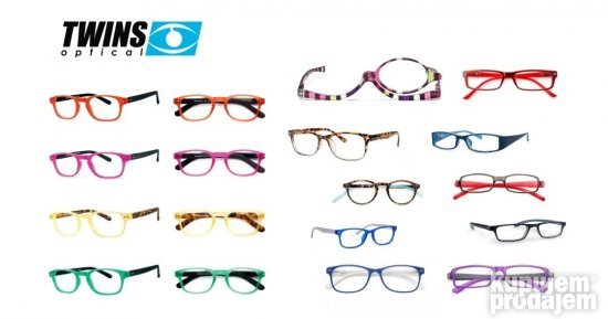 Modne Dioptrijske naočare +1 medicinske Twins optical - KupujemProdajem