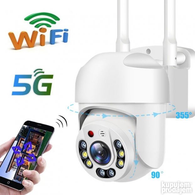 BEZICNI VIDEO NADZOR IP wifi PTZ smart kamera sa rotacijom - KupujemProdajem