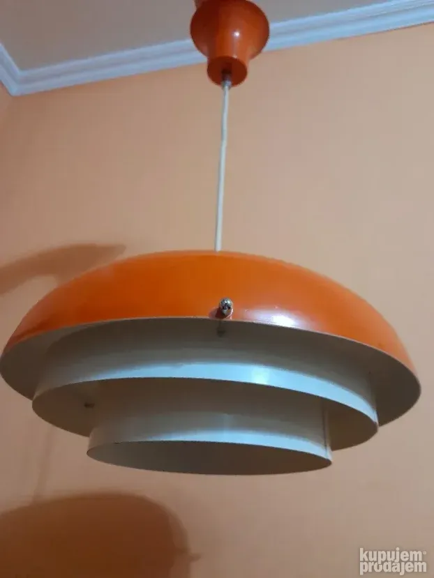 Stari Danski pendant kaskadni metalni luster space age - KupujemProdajem
