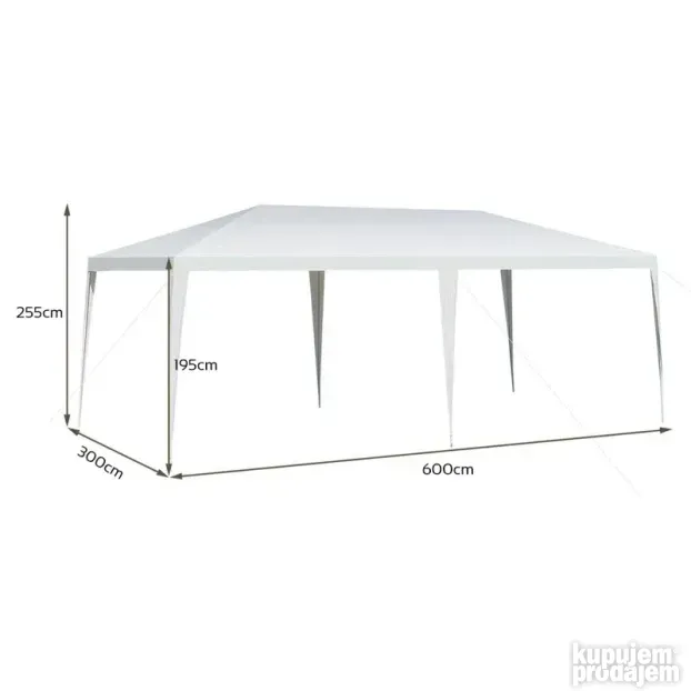 Paviljon 6x3m Bez Stranica 3x6x2,55m - RASPRODAJA - KupujemProdajem