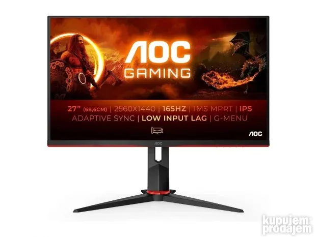 Monitor AOC Q27G2S/EU 27"/IPS/2560x1440/165Hz/1ms - KupujemProdajem
