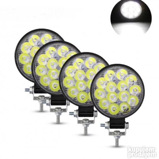 Radna svetla LED 3" 48W za Auta, Traktore i Mašine- 4 KOMADA ...